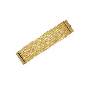 LAVISH BY TRICIA MILANEZE Hand-crocheted Mesh Cuff - Gold