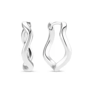 SIF JAKOBS JEWELLERY Ellera Waves Pianura Grande Earrings - Silver