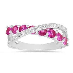 KYLIE HARPER Sterling Crossover Ring - Silver