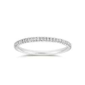 DINNY HALL Minnow Diamond Three Quarter Eternity Ring - White