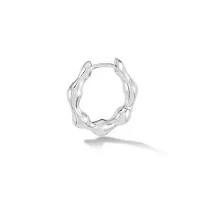 DOWER & HALL Sterling Hinged Hoop Earring - Silver