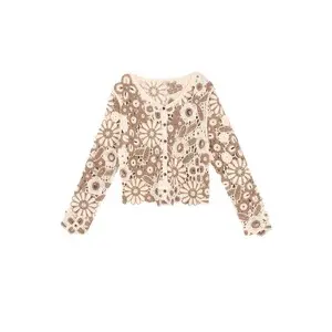 Saachi Flower Lace Crochet Cardigan