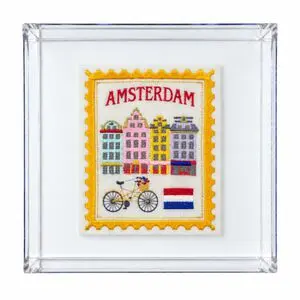 LILLY LOVES White Amsterdam Stamp Embroidery White