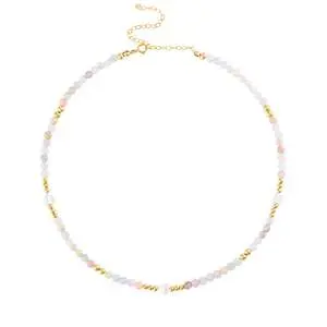 OLIVIA LE Name Morganite Beaded Necklace