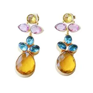 TAYLOR REESE Pineapple Gemstone Earrings