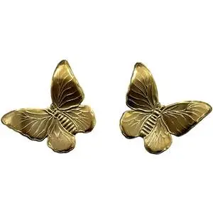 ACHALA HANDCRAFTED Butterfly Plated Clip-on Earrings
