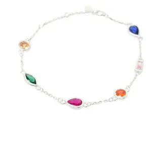 HARFI Geometric Stone Sterling Bracelet