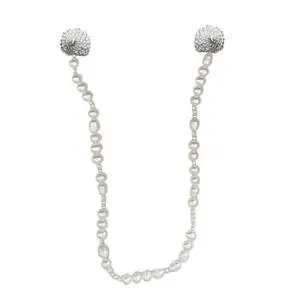 RAXADA Cord Pearl Earrings - Silver