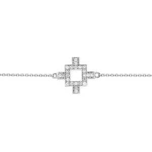 SHEIDA FARROKHI Flower Bracelet With Diamonds In White Gold - Silver/white