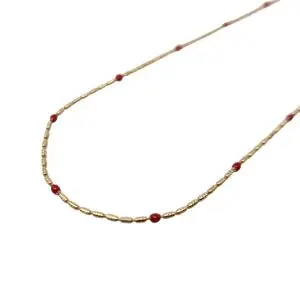 HARFI Beaded Gold Plated Fine Necklace