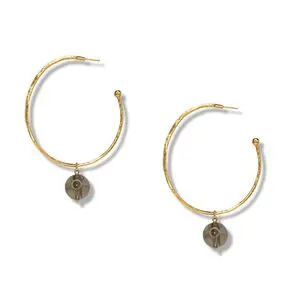 JAREDJAMIN Hooptastic Smoky Quartz Drop Earrings - Brown