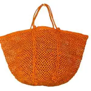 ZANATANY CONCEPTS Sinah Woven Tote Bag - Orange