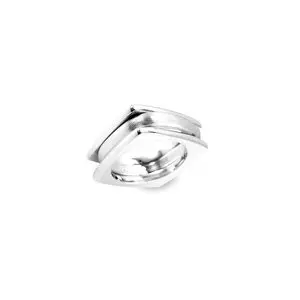 SALLY SKOUFIS Shadow Ring With Brushed Sterling - Silver