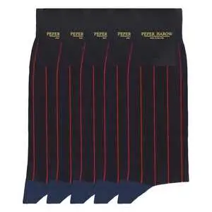PEPER HAROW - MADE IN ENGLAND Pin Stripe Socks Bundle - Black