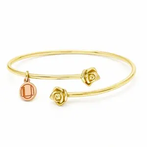 UNALOE Unaloe Gioia Rose Vermeil Sterling Silver Adjustable Bangle Gold