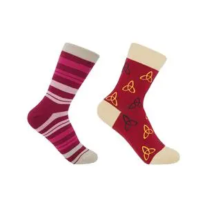 PEPER HAROW - MADE IN ENGLAND Elizabeth Punch & Tri Red Socks Bundle - Pink