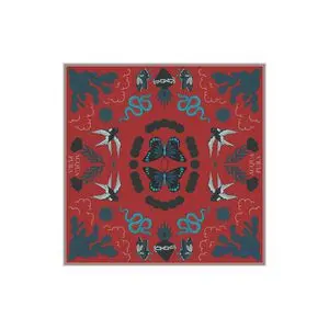 ACQUA PURA Jordan' Silk Scarf - Red