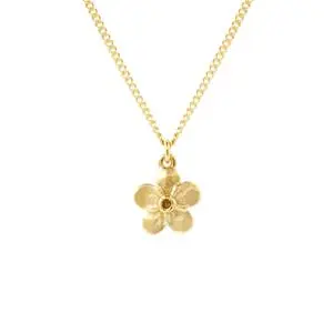 LEE RENEE Forget Me Not Flower Necklace - Gold