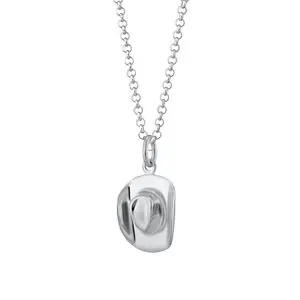 SCREAM PRETTY Cowboy Hat Charm Necklace - Silver