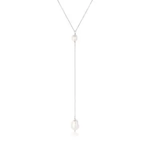 SET & STONES Silver Penny Necklace Silver/white