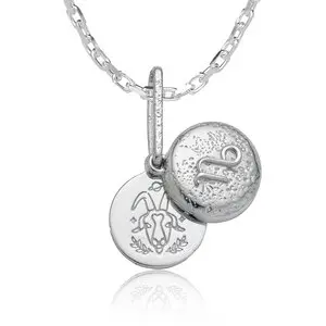 CARTOGRAPHY Capricorn Zodiac Locket Necklace - Silver