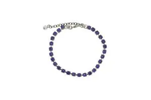 VICKISARGE Tennis Bracelet In Platinum - Purple