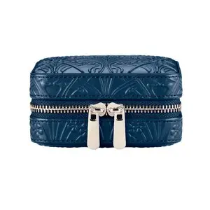 Wolf Small Travel Jewellery Zip Case - Blue
