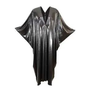 JENNAFER GRACE Mercury Metallic Caftan Dress - Silver