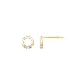 DIAMONBLISS Marilyn Monroe Circle Stud Earrings - Gold