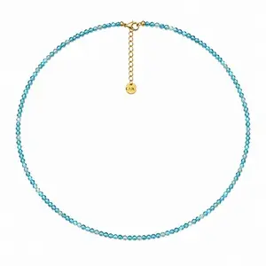 GAJÚ Fira Necklace With Topaz And Aquamarine Effect Stones - Blue
