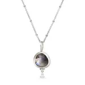 THE JEWELLERY STORE LONDON Silver And Labradorite Necklace - Silver/green