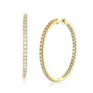 LIONESS BY TF Mira Full Hoop Earrings - Gold