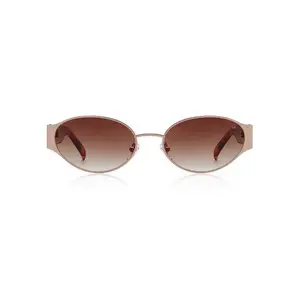 A. Kjærbede Bella Oval Sunglasses - Brown