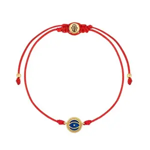 KARMA AND LUCK Lapis Lazuli Evil Eye Red String Bracelet - Red/blue