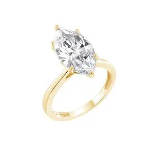 DIAMONBLISS 10 Carat Marquise Cut Cocktail Ring - Gold