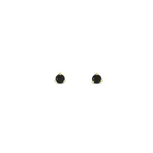 LUTIRO 10k Gold Cubic Zirconia Stud Earrings - Black