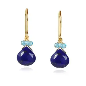 MOUNIR LONDON Lapiz Teardrop Earrings Blue