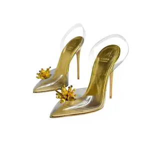 AETHRA SHOES Atea Embellished Slingbacks - Yellow