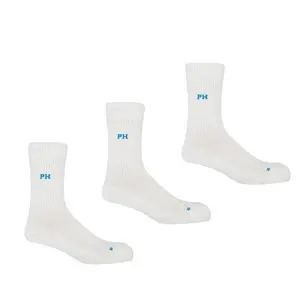 PEPER HAROW - MADE IN ENGLAND Three-pack Sport Socks - White