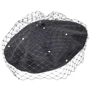 MISA HARADA MILLINERY Floe Veiled Beret - Black