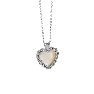 BERMUDA WATCH COMPANY Eloise Sterling Pearl Heart Pendant Necklace - Silver