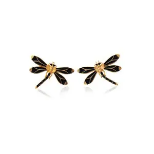 MILOU JEWELRY Dragonfly Earrings - Black