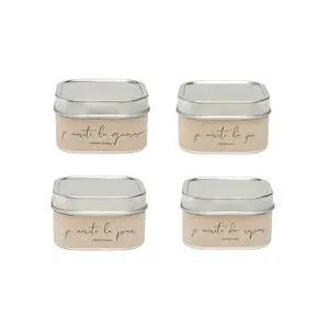 JE MÉRITE (I DESERVE) Neutrals Peaceful Restoration Wax Melt Set Healing, Rest, Peace, & Joy - Orange/purple/white/yellow