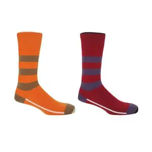 PEPER HAROW - MADE IN ENGLAND Equilibrium Socks 2-pack - Orange/red
