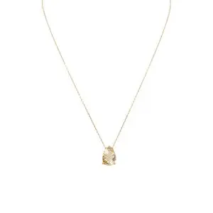 SALLY SKOUFIS Pure Droplet Necklace With Rutile - Gold