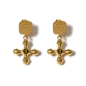 KYBELE STUDIO Byzantine Tiger Eye Drop Earrings - Brown