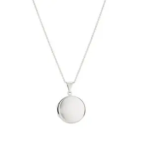 POSH TOTTY DESIGNS Sterling Round Locket Necklace - Silver