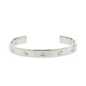 EMMA HOLLAND JEWELLERY Platinum & Crystal Star Cuff - Silver