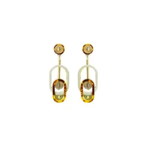 GISSA BICALHO Neutrals Intersection Earrings - Beige