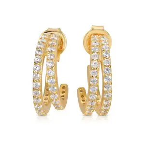 NATIVE GEM Evil Twin Huggie Earrings - Gold
